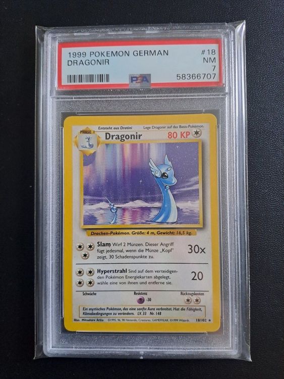 Pokémon PSA 7 Dragonir Base Set 1999 DE (Neu (gemäss Beschreibung)) in ...
