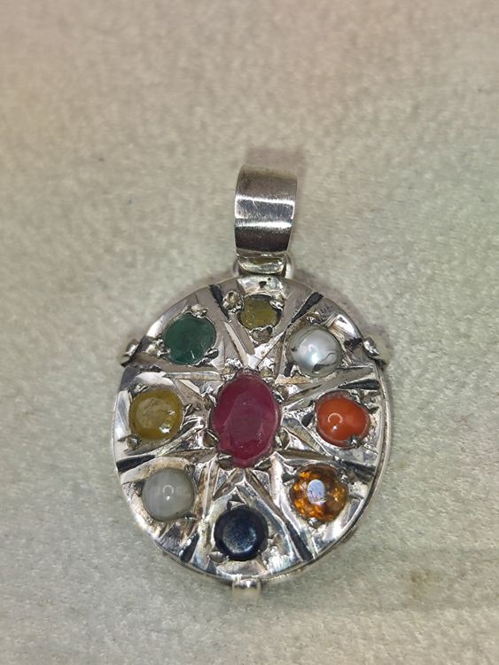 Art Deko 925er Silber Anhänger bunte Edelsteinen 7,3gr. Top | Kaufen ...