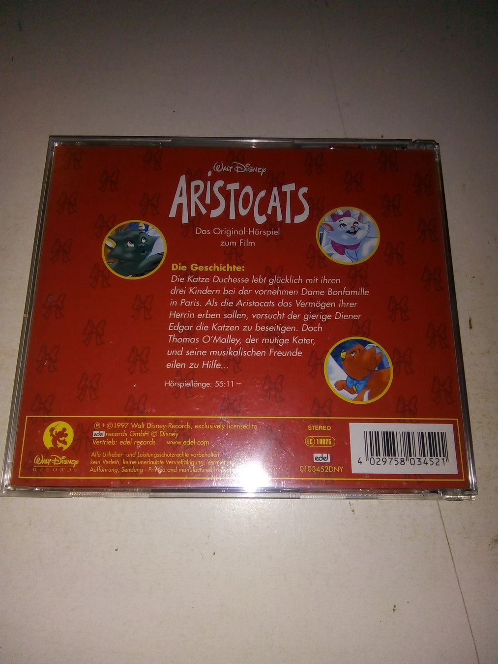 Aristocats (Walt Disney) Original-Hörspiel zum Film ©'1997 (Gebraucht ...