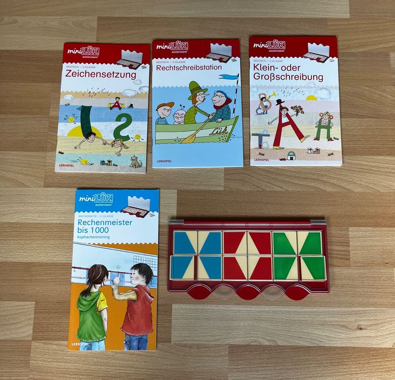 Mini Lük- 3.Kl./ 3Hefte Deutsch, 1 Heft Mathe, mit Kasten (Gebraucht ...