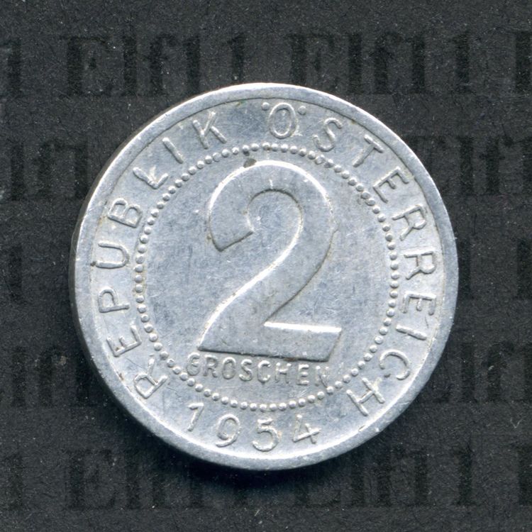 ATS___0.02 1954 ss-vz 2 Groschen (Gebraucht) in Widnau für CHF 2 – mit Lieferung auf Ricardo kaufen
