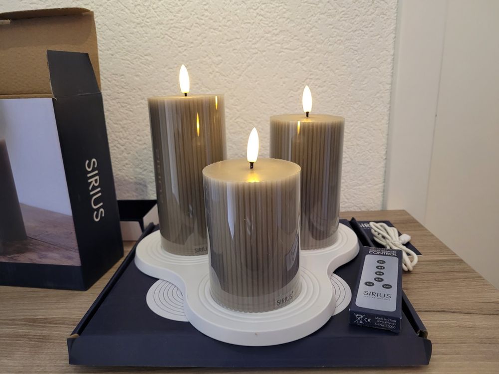 Set Bougies LED Sirius avec station charge et Télécommande (Neu und ...