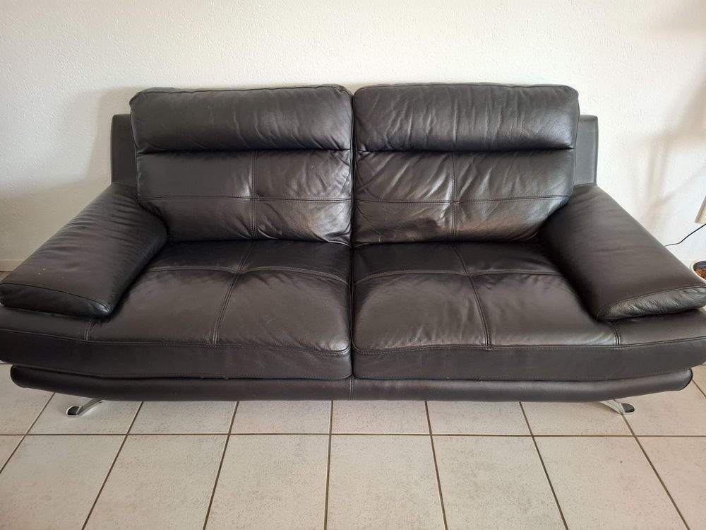 Canapé cuir 2 places et 3 places (Gebraucht) in Ponthaux für CHF 20 ...