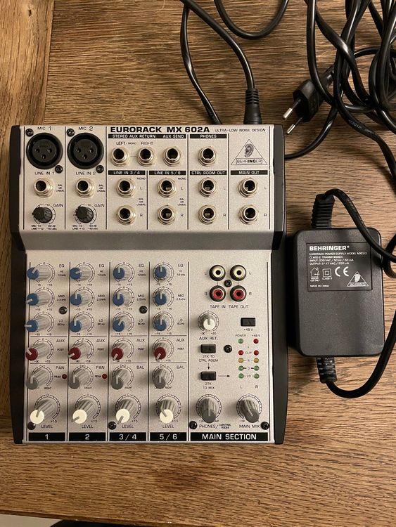 6-Kanal Mischpult Behringer MX602 plus Effektgerät PicoVerb (Gebraucht ...