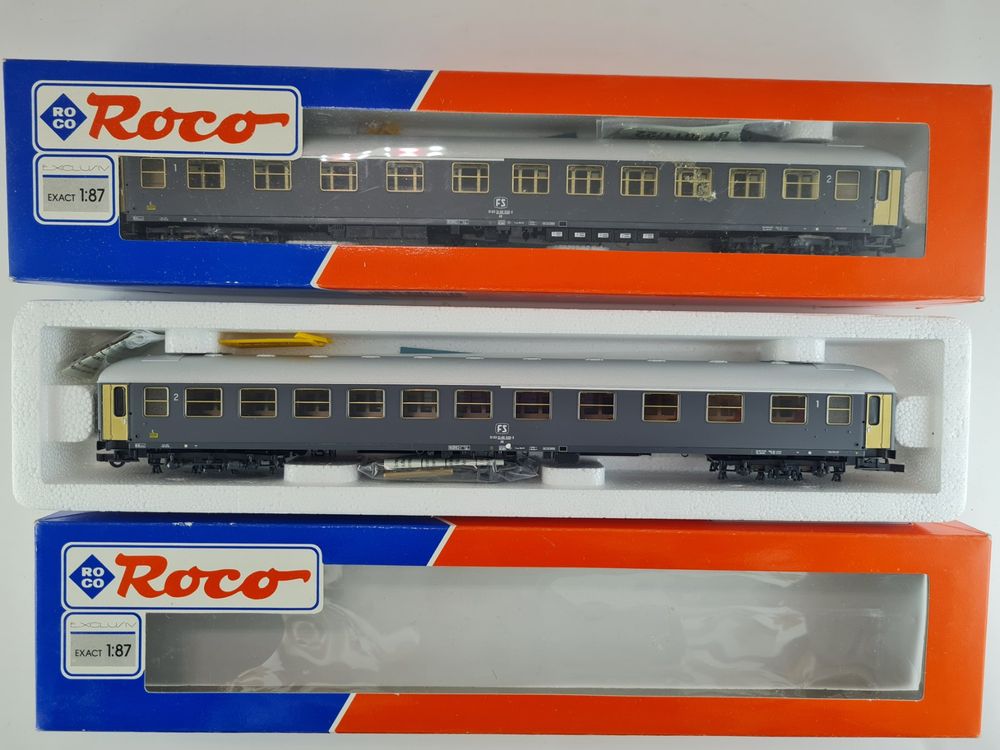 ROCO 44773 Personenwagen FS 2er Set H0 1:87 (Neu (gemäss Beschreibung ...