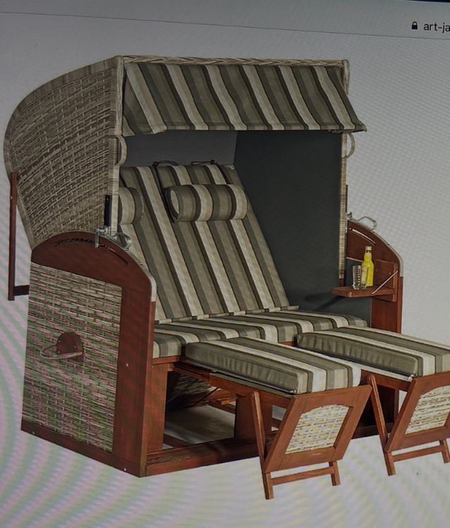 Strandkorb Polyrattan 2-Sitzer Sonnenliege Gartenmöbel (Gebraucht) in Burg AG für CHF 485 – nur ...