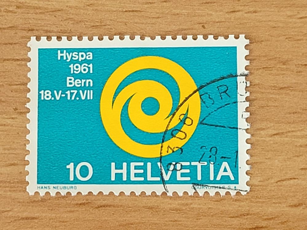 Timbre CH 1961 (20. II.) N° 376 - Hyspa Signet / Emblême (Gebraucht) in ...