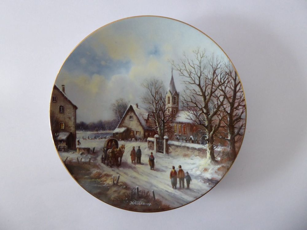 Tirschenreuth Sammlerteller 1991, weihnachtliche Landschaft (Neu (gemäss Beschreibung)) in ...