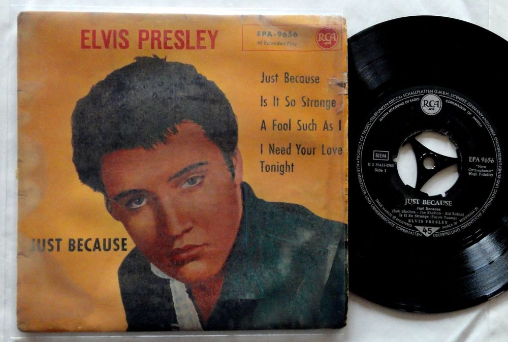 EP-SI ELVIS PRESLEY just because RCA DE 1959 EPA 9656 (Gebraucht) in ...