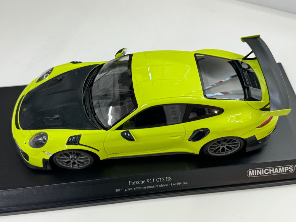 PORSCHE 911 991.2 GT2 RS 20108 grün/schwarz Minichamps 1:18 | Kaufen ...