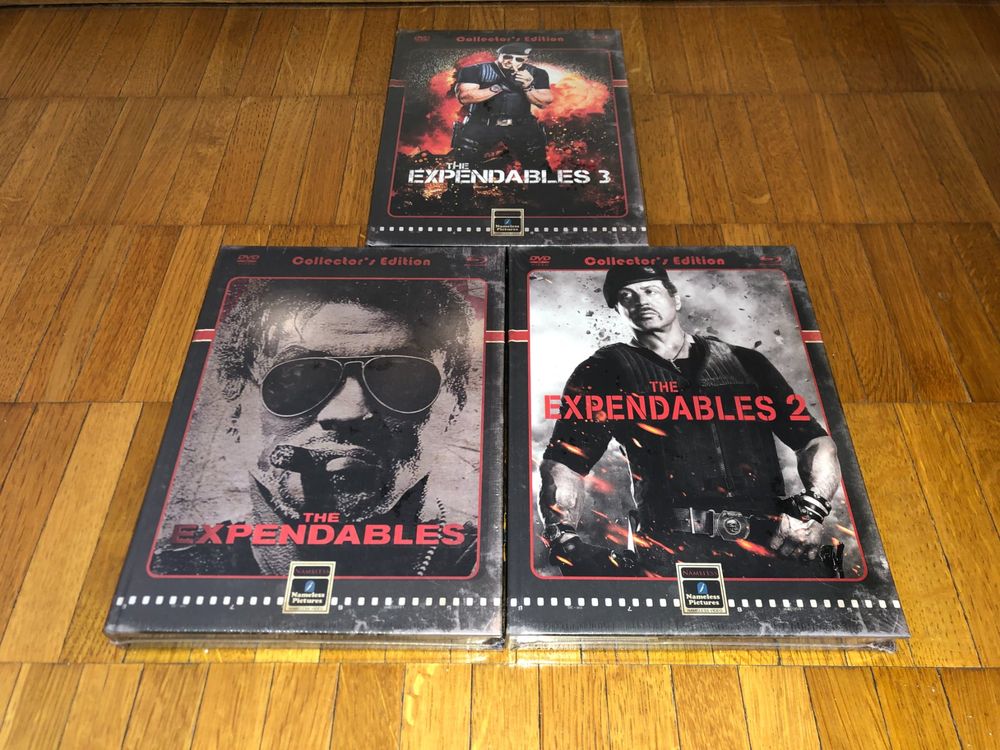 The Expendables 1,2 & 3 - 3 MEDIABOOKS - B - UNCUT (Neu und ...