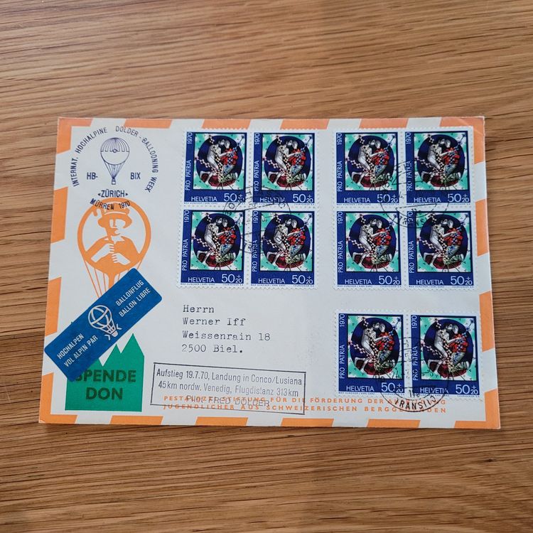 Ballon Flug Pro Patria Chiasso 1970 Biel (Gebraucht) in Biel/Bienne für CHF 6 – mit Lieferung ...
