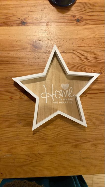 Dekorative Holzstern-Box – Home is where the heart is (Gebraucht) in ...
