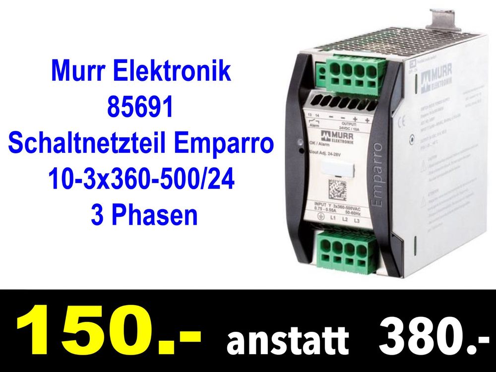 🔴 Schaltnetzteil MURR Elektronik Emparro /077X | Kaufen auf Ricardo