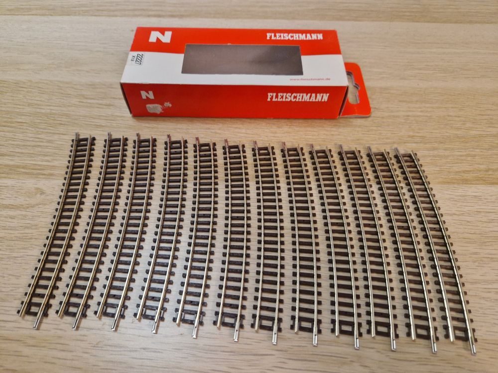 Fleischmann N 12 x 22227 gebogenes gleis OVP NEU (Neu und ...