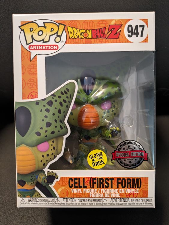 Funko Pop! Dragonball - Cell First Form #947 GitD (Neu und ...
