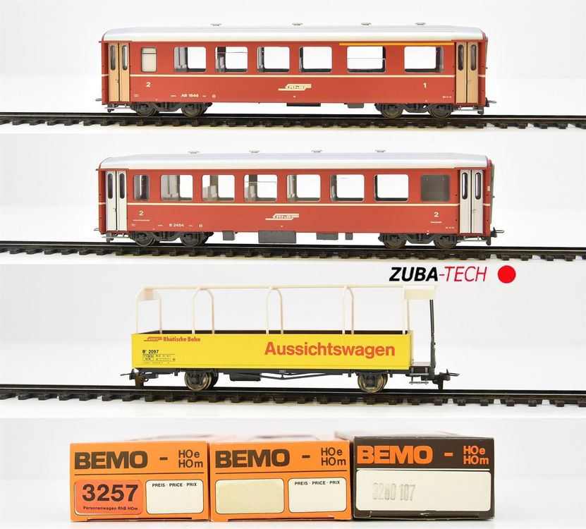 Bemo 3x Personenwagen RhB H0m GS mit OVP (Gebraucht) in St. Gallen für CHF 76 – mit Lieferung ...