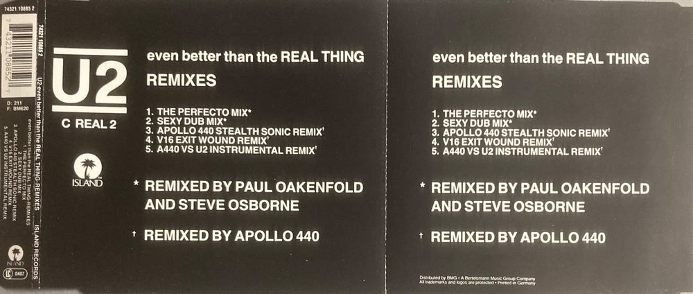 U2 - EVEN BETTER THAN THE REAL THING (REMIXES) (D'occasion) à Poliez ...