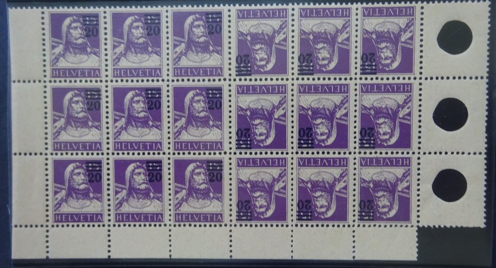 Bogenteil ZNr. 150A, 3 x K15, alle Marken ** (Neu (gemäss Beschreibung ...