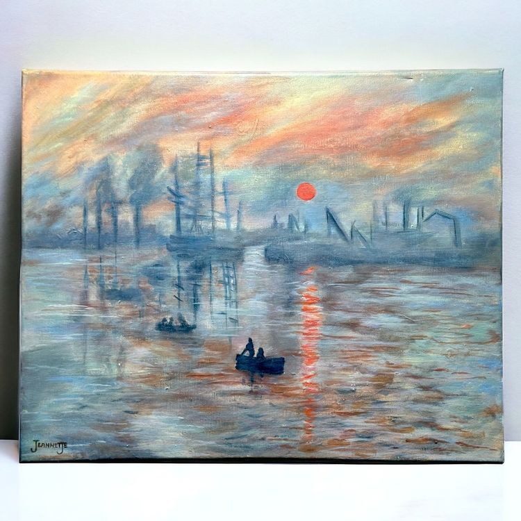 "Soleil levant" peinture huile sur toile signée JEANNETTE (Gebraucht) in Morges für CHF 40 – mit ...