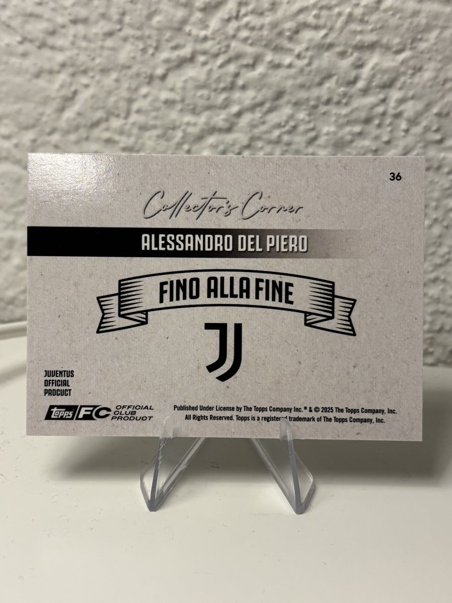 2025 Topps Juventus Team Set Alessandro Del Piero /50 (Neu (gemäss ...