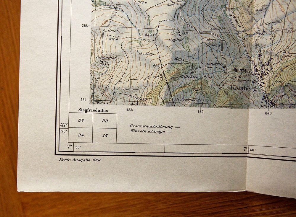Landeskarte der Schweiz Frick - Blatt 1069 - 1:25 000 (Gebraucht) in Bern für CHF 4 – mit ...