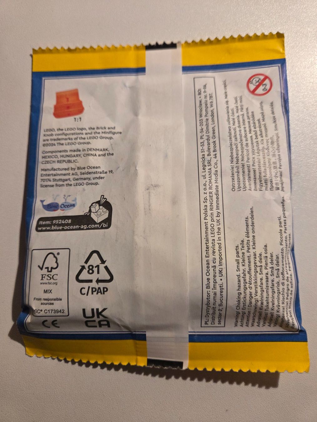 LEGO City 952408 Police Officer with Jet Ski paper bag (Neu und ...