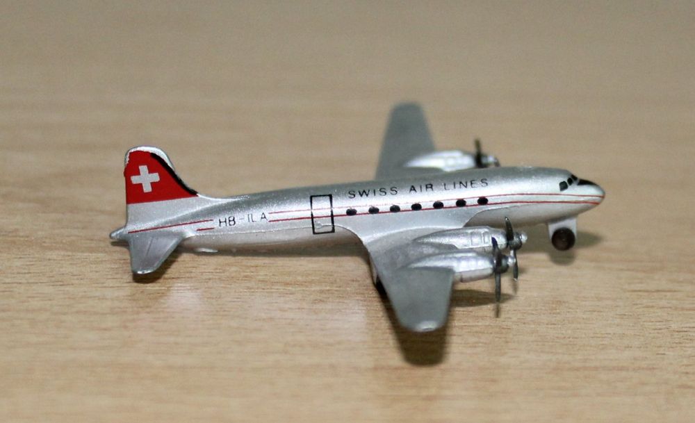 Swiss Air Lines DC-4 HB-ILA kleines Flugzeug von Schabak | Kaufen auf ...