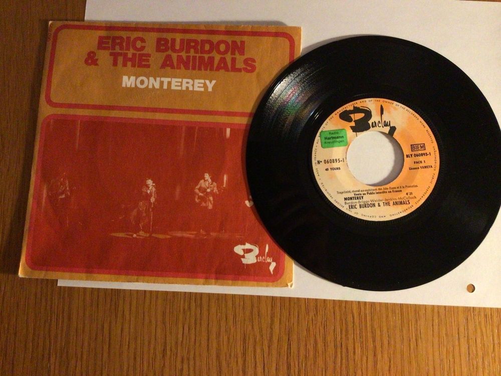 Eric Burdon & The Animals, Monterey Single 1967 | Kaufen auf Ricardo