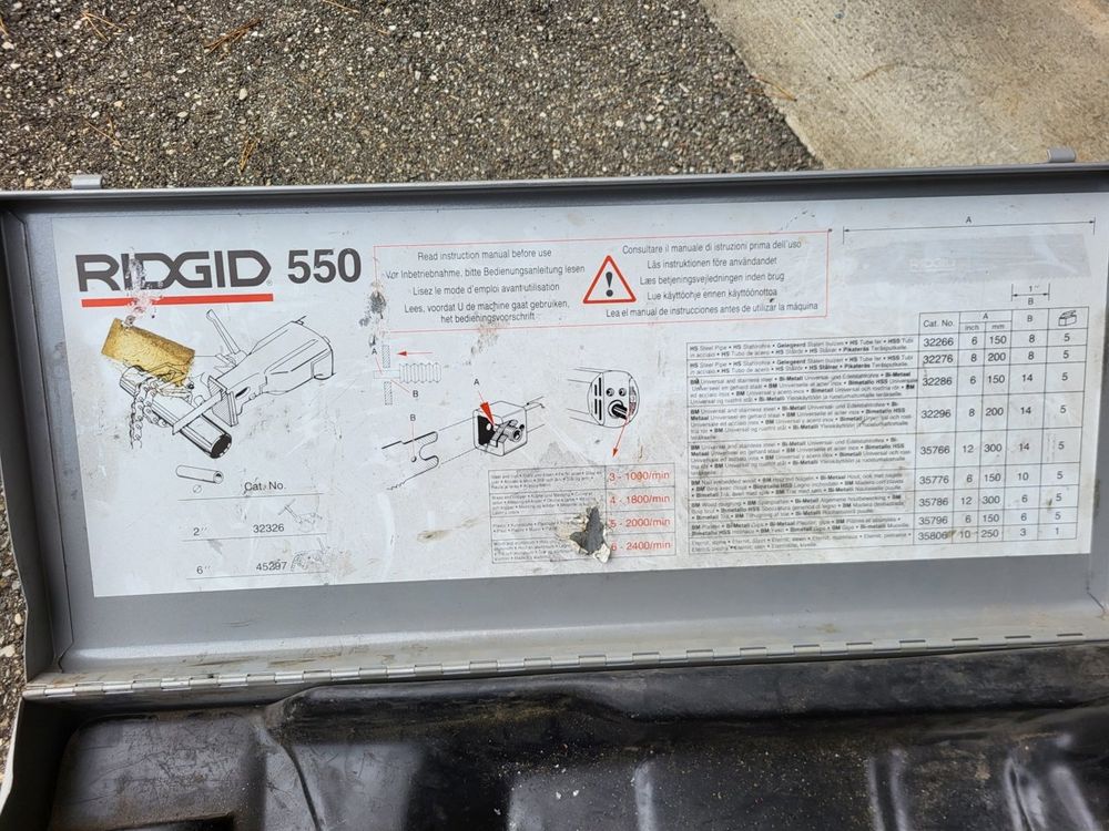 Metallsäge Ridgid 550 (Gebraucht) in Kappel SO für CHF 55 – mit ...