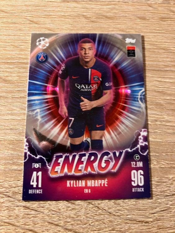 Topps Match Attax 2023-24 Kylian Mbappe Energy EN 6 (Neu (gemäss ...