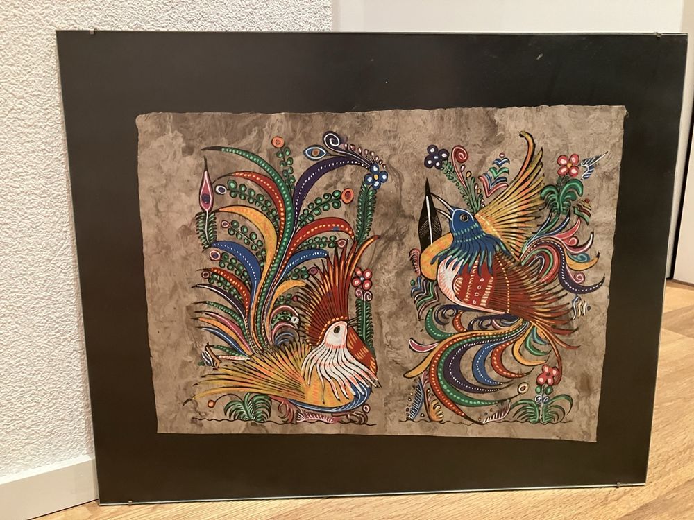 Bild gemalt auf Amat aus Mexiko in Glasrahmen (Gebraucht) in Willisau ...