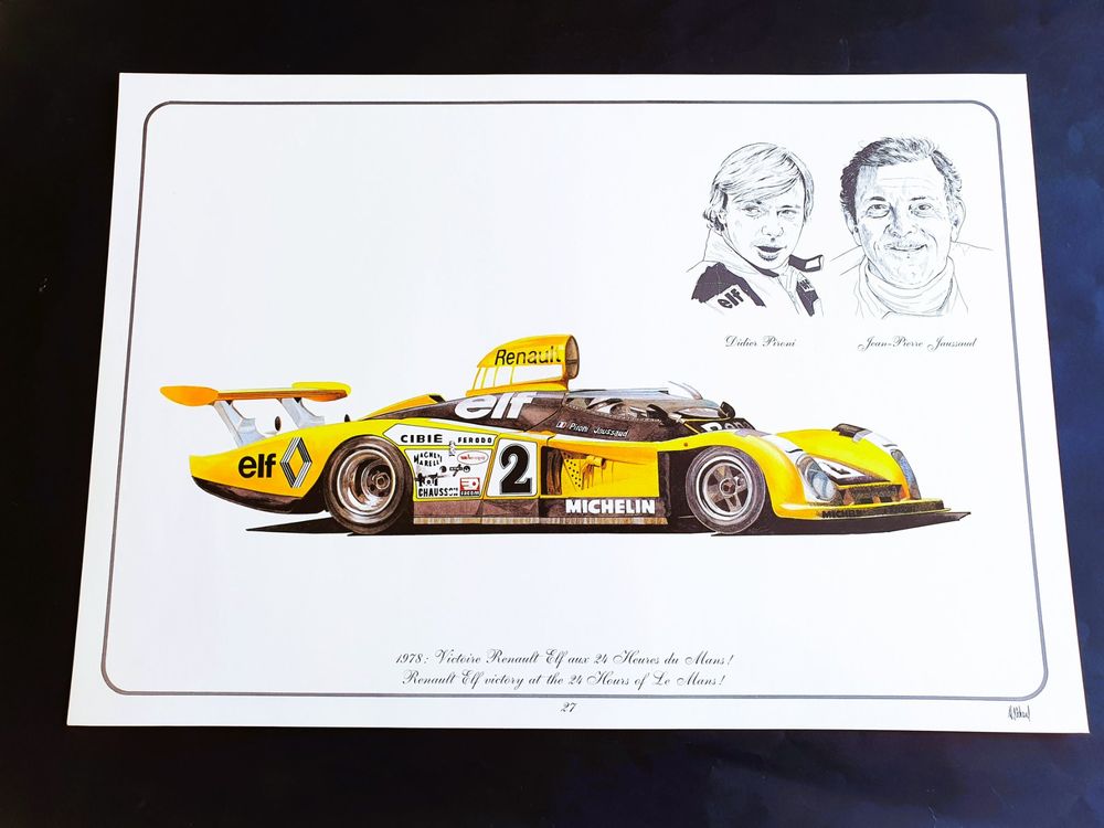 Poster, Alpine Renault A 442 B, 24 Heures du Mans, 1978 (Gebraucht) in ...