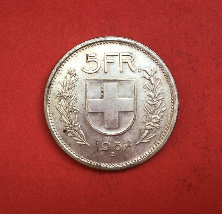 5 Franken Silbermünze 1967 ss (Gebraucht) in Nunningen für CHF 7 – mit Lieferung auf Ricardo kaufen