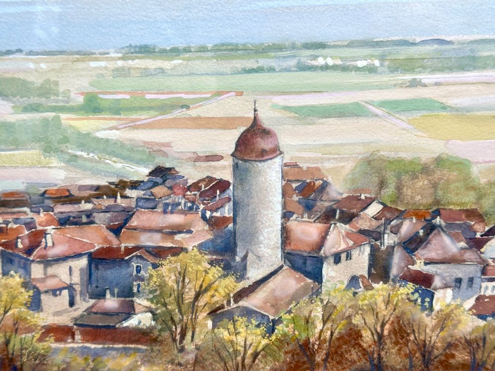 Aquarelle sur papier Falquier (XXe, CH) | Kaufen auf Ricardo