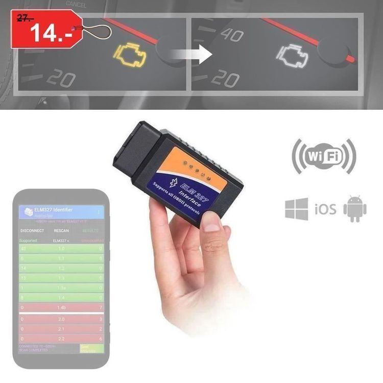 OBD 2 Diagnose Scanner WIFI iPhone ELM (Neu und originalverpackt) in ...