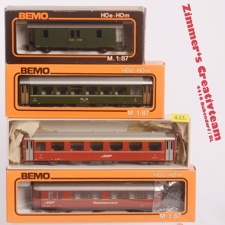 4 BEMO RhB Personenwagen, Sp. H0m | Kaufen auf Ricardo