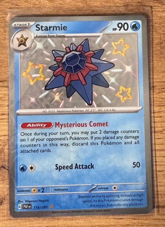 Starmie BABY SHINY 119/091 Pokemon Paldean Fates (Neu (gemäss ...