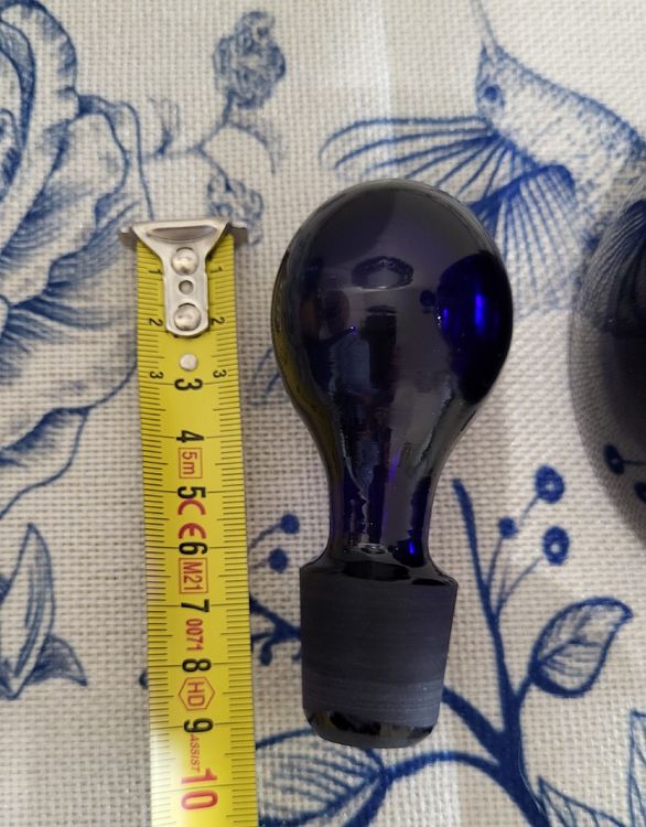 Carafe en verre bleu Cobalt signée 27.5 Cm pièce rare ! (Gebraucht) in ...