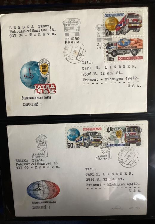 Sonderbrief mit Automarken (vermutlich aus Tschechien ) (Gebraucht) in Theilingen für CHF 1 ...