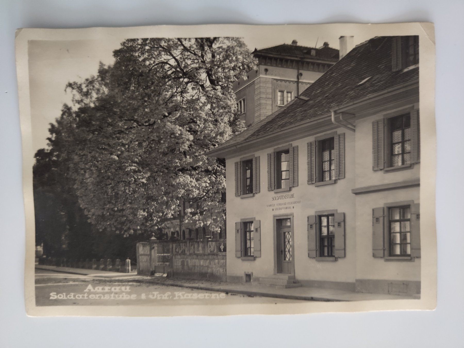 Alte AK Aarau, Soldatenstube & Inf. Kaserne dat .1921 (Defekt) in ...