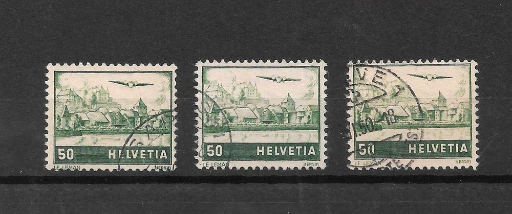 Flugpost 1941 gestempelt: einmal mit Abart "weisses Dach" (Gebraucht) in Sirnach für CHF 8 – mit ...