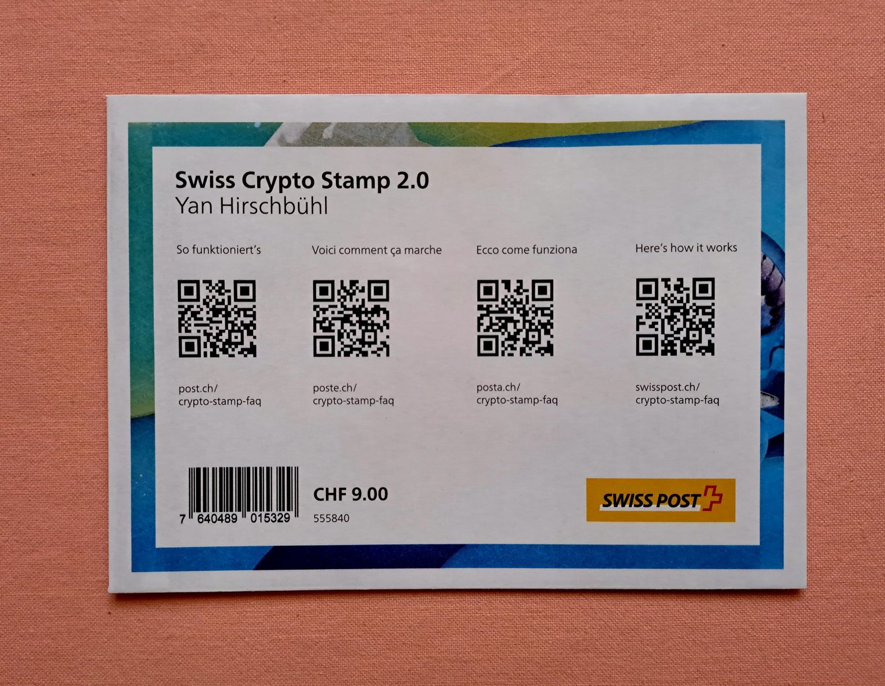 Cryptostamps 2.0 IX Jan Hirschbühl CHF 9.00 ungeöffnet (Neu (gemäss ...
