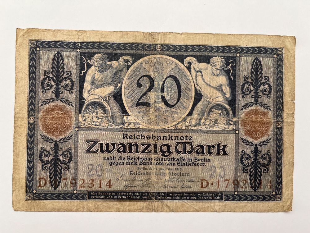 zwanzig 20 mark november 1915 - 1.Weltkrieg (Gebraucht) in Hergiswil NW ...