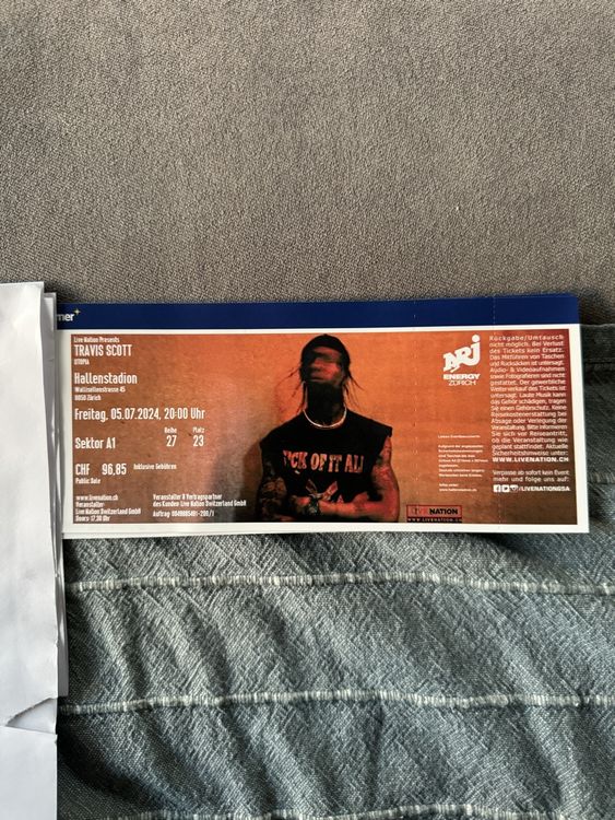 Billet de concert Travis Scott Hallenstadion (Neu und originalverpackt ...