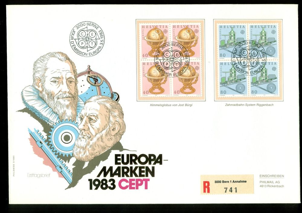 Grossbrief. Europamarken 1983 ETS, R-Brief 741 (Gebraucht) in Koblenz für CHF 1 – mit Lieferung ...