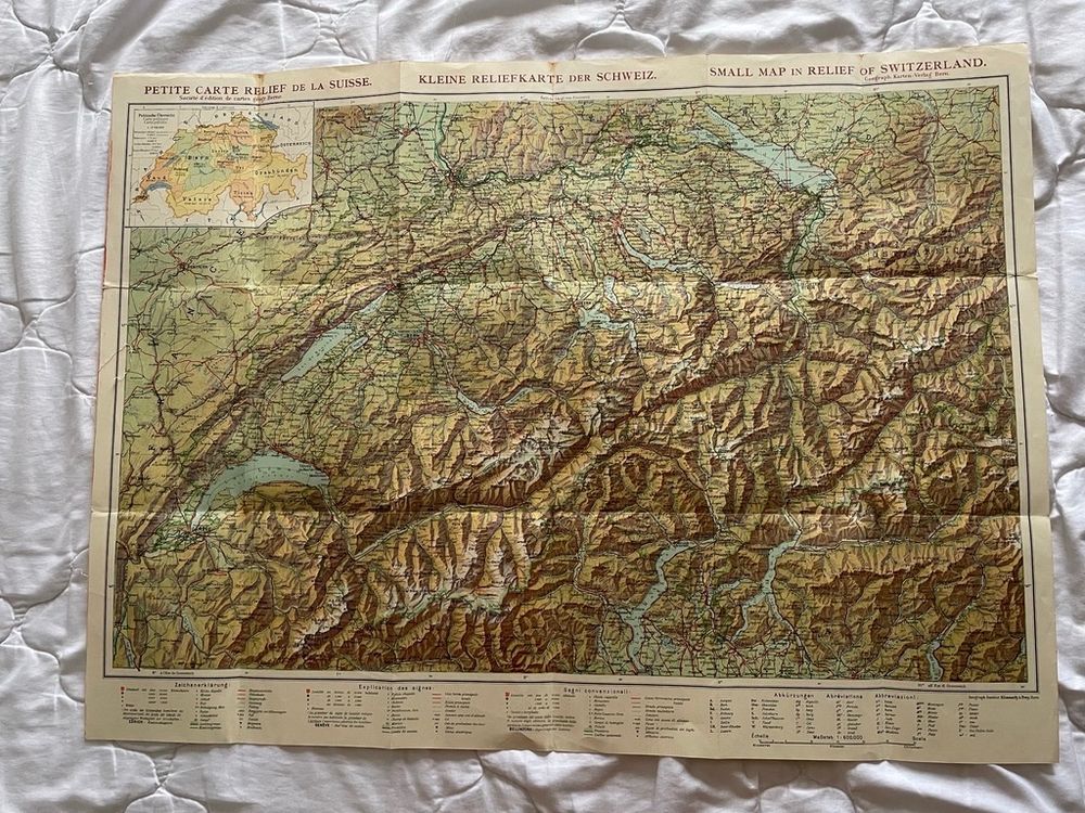 ALTE RELIEF KARTE DER SCHWEIZ (Gebraucht) in Bernhardzell für CHF 6 – mit Lieferung auf Ricardo ...