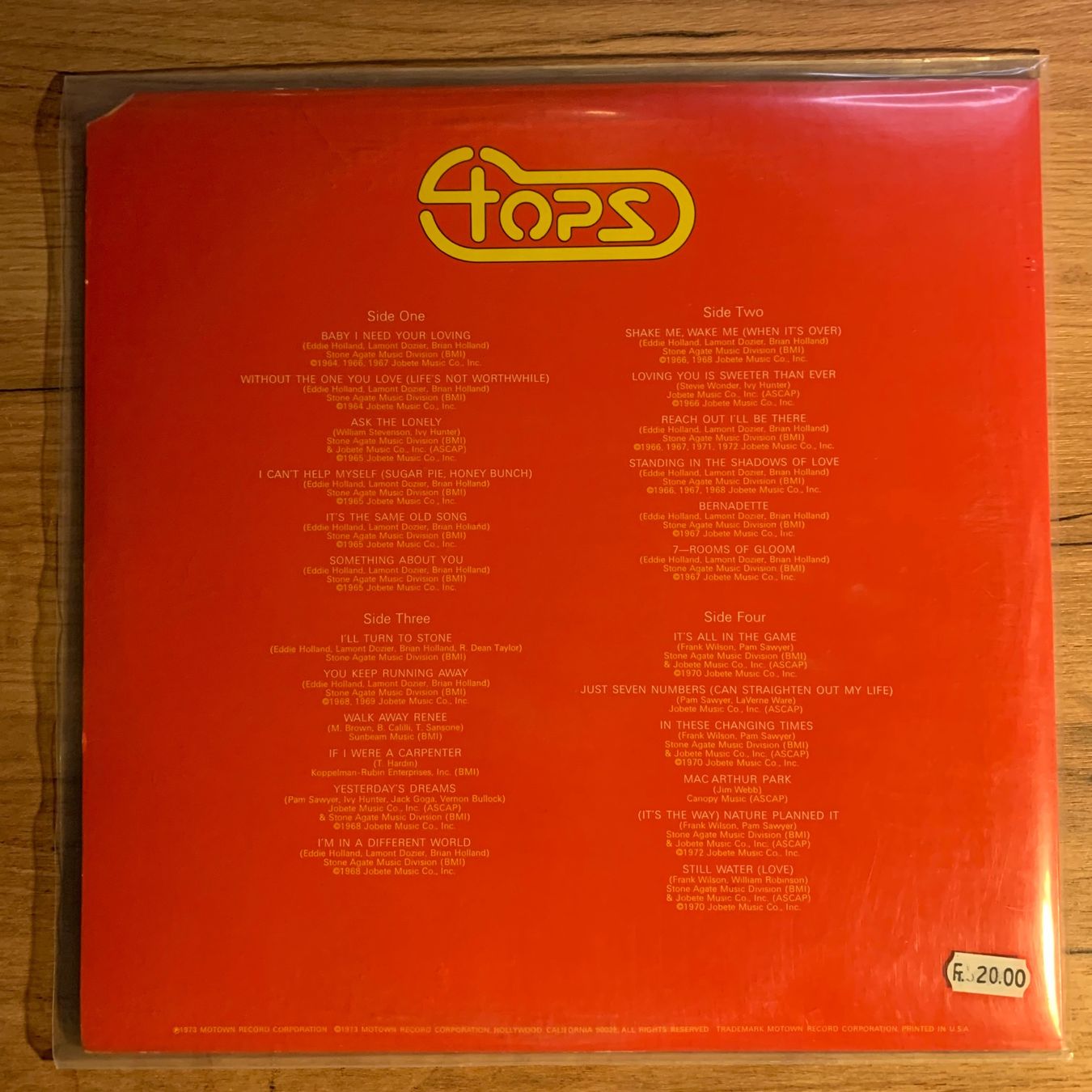 THE FOUR TOPS - THE BEST OF...COMPIL US 1973...VG+/VG+ (D'occasion) à ...