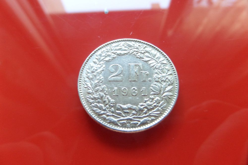 TOP Schweizer 2 Fr 1961 vorz bis SILBER Münze (Gebraucht) in Glis für CHF 5 – mit Lieferung auf ...