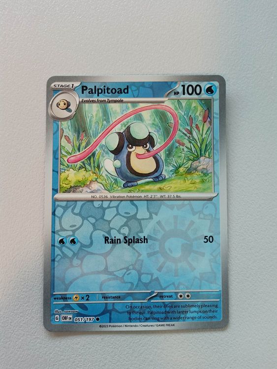 Palpitoad Mebrana Obsidian Flames - Pokemon Reverse Holo (Gebraucht) in ...